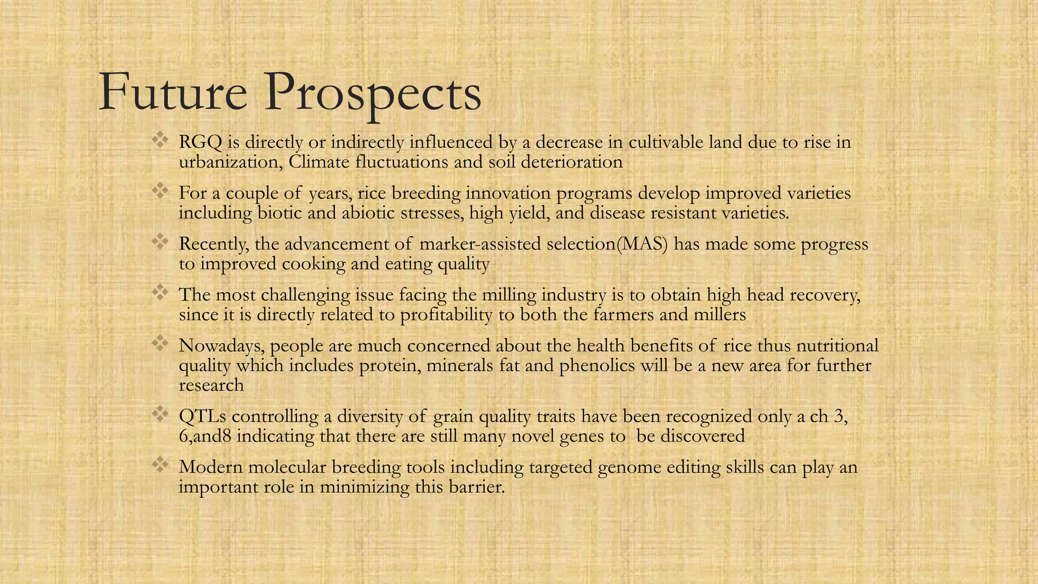 Rice Grain Quality parameters and Determination Tools | PPTX