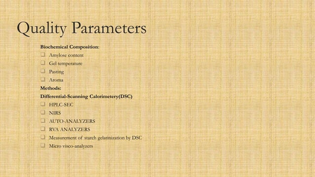 Rice Grain Quality parameters and Determination Tools | PPTX ...