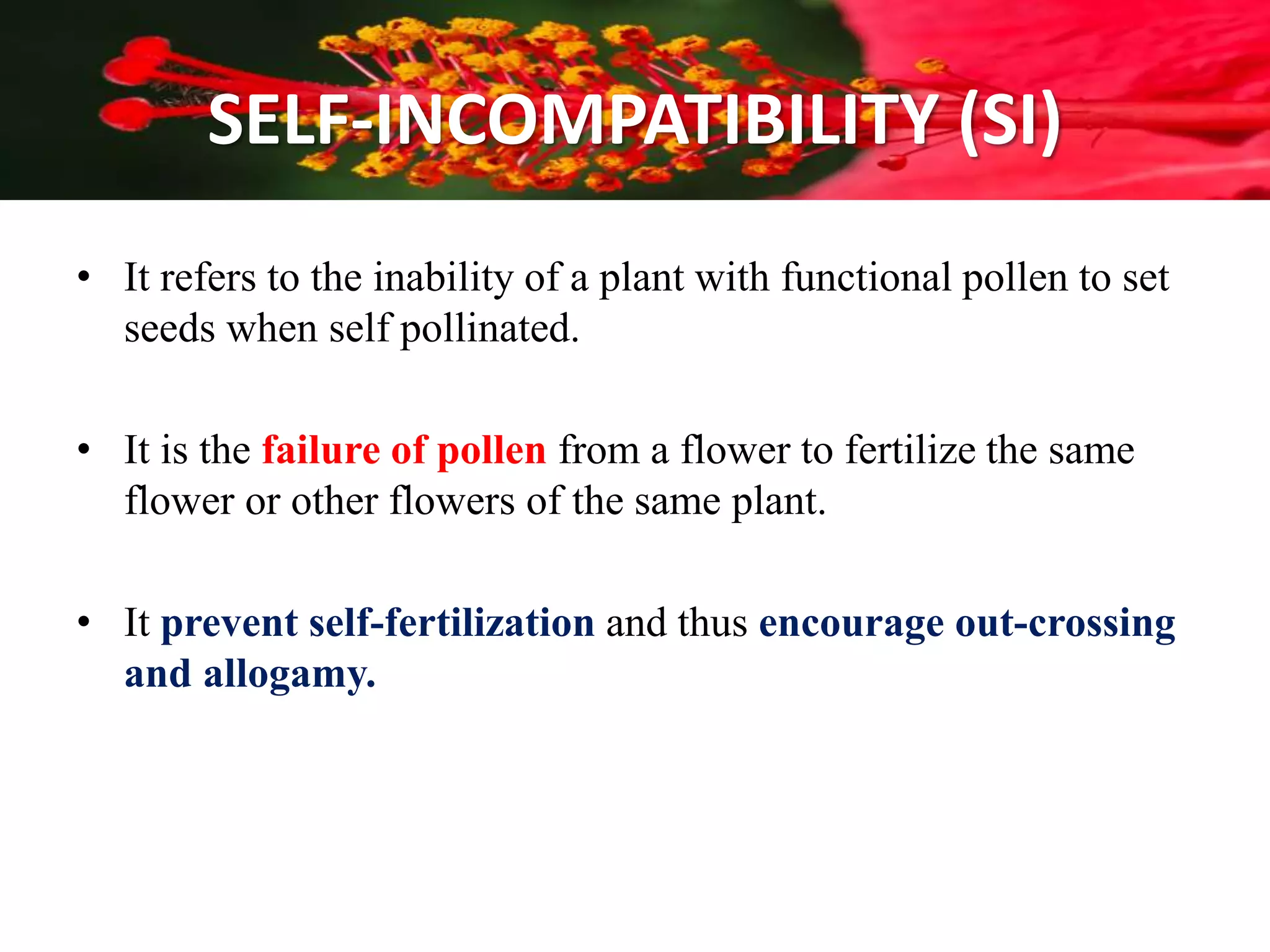 Self Incompatibility Barriers | PPTX