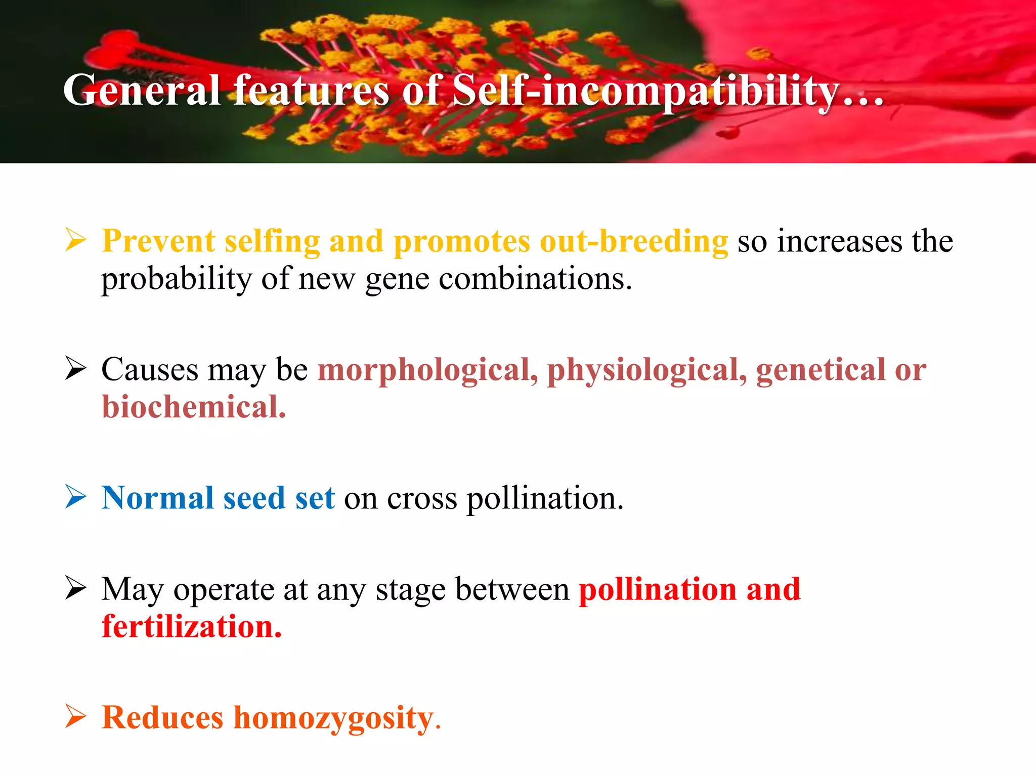 Self Incompatibility Barriers | PPTX