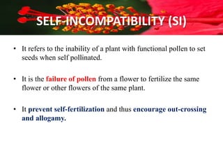 Self Incompatibility Barriers | PPTX