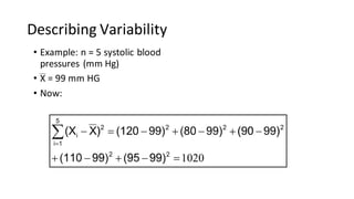 Descriptive Statistics Describing Variability | PDF