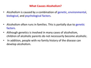 Alcoholism presentation | PPTX