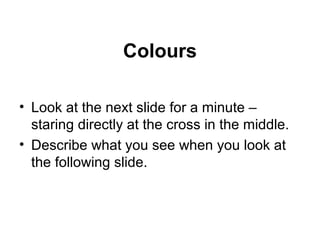 SENSE ORGAN, SEEING COLOUR | PPT