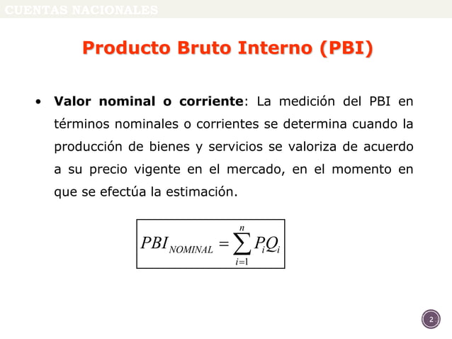 Producto Bruto Interno (PBI) ppt (parte 1) | PPTX