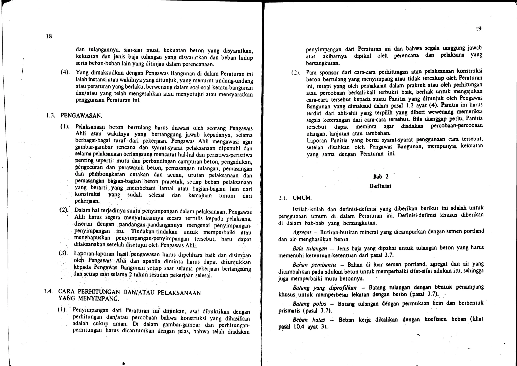 Peraturan Beton Bertulang Indonesia PBI 1971 | PDF