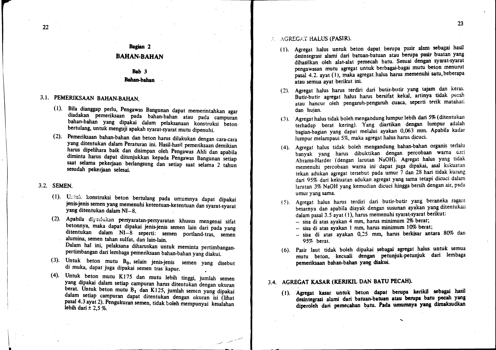 Peraturan Beton Bertulang Indonesia PBI 1971 | PDF