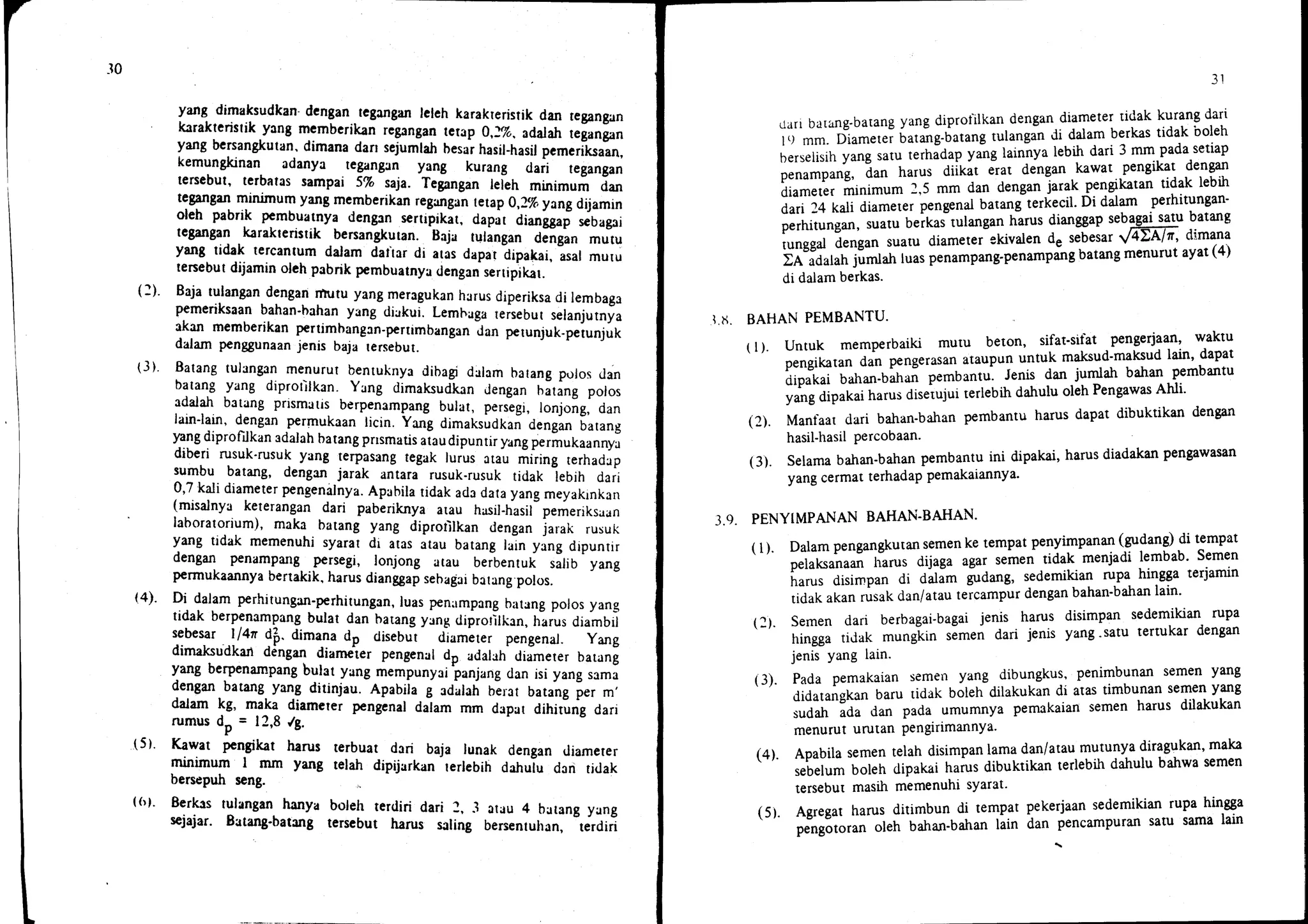 Peraturan Beton Bertulang Indonesia PBI 1971 | PDF