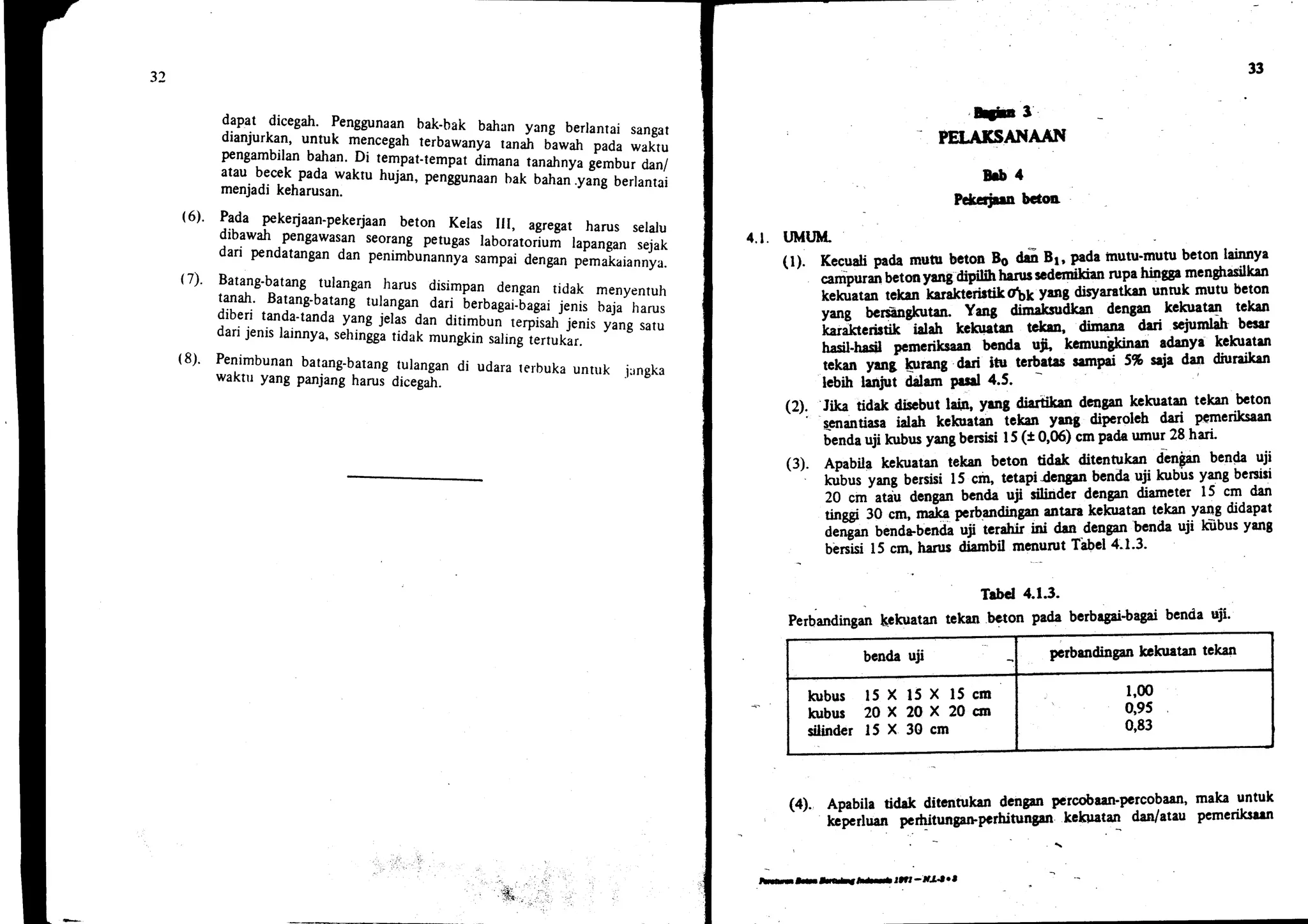 Peraturan Beton Bertulang Indonesia PBI 1971 | PDF
