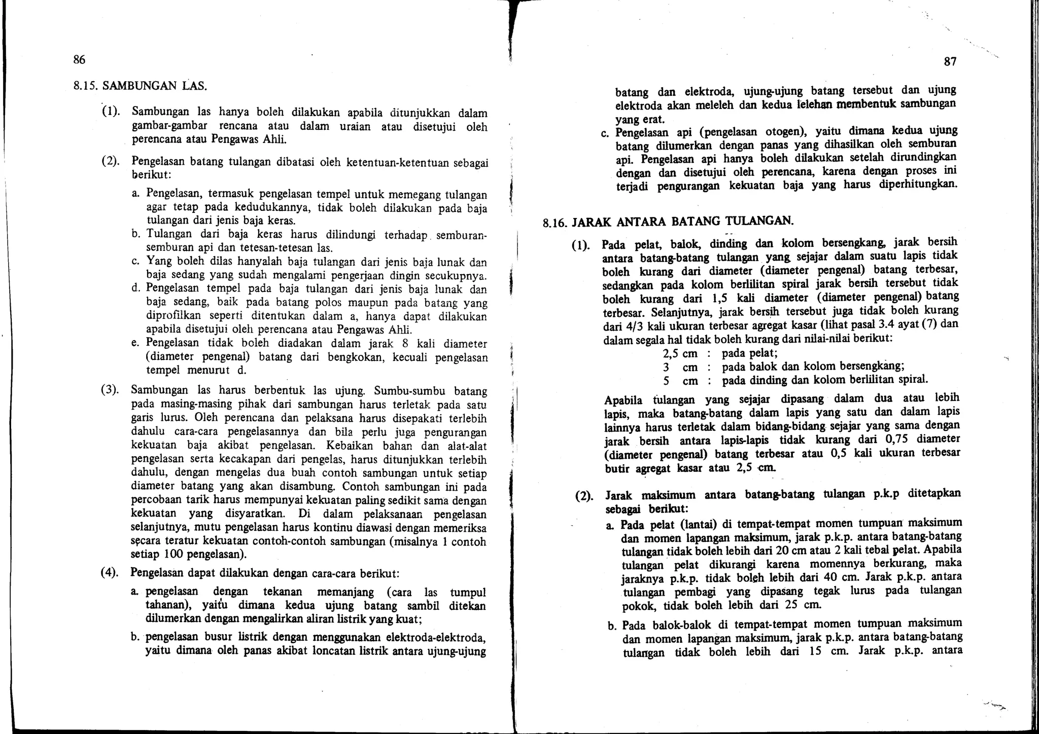 Peraturan Beton Bertulang Indonesia PBI 1971 | PDF