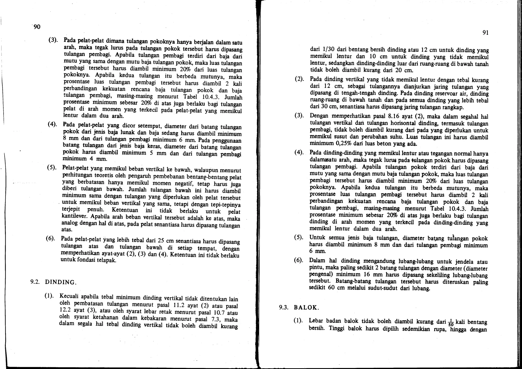 Peraturan Beton Bertulang Indonesia PBI 1971 | PDF