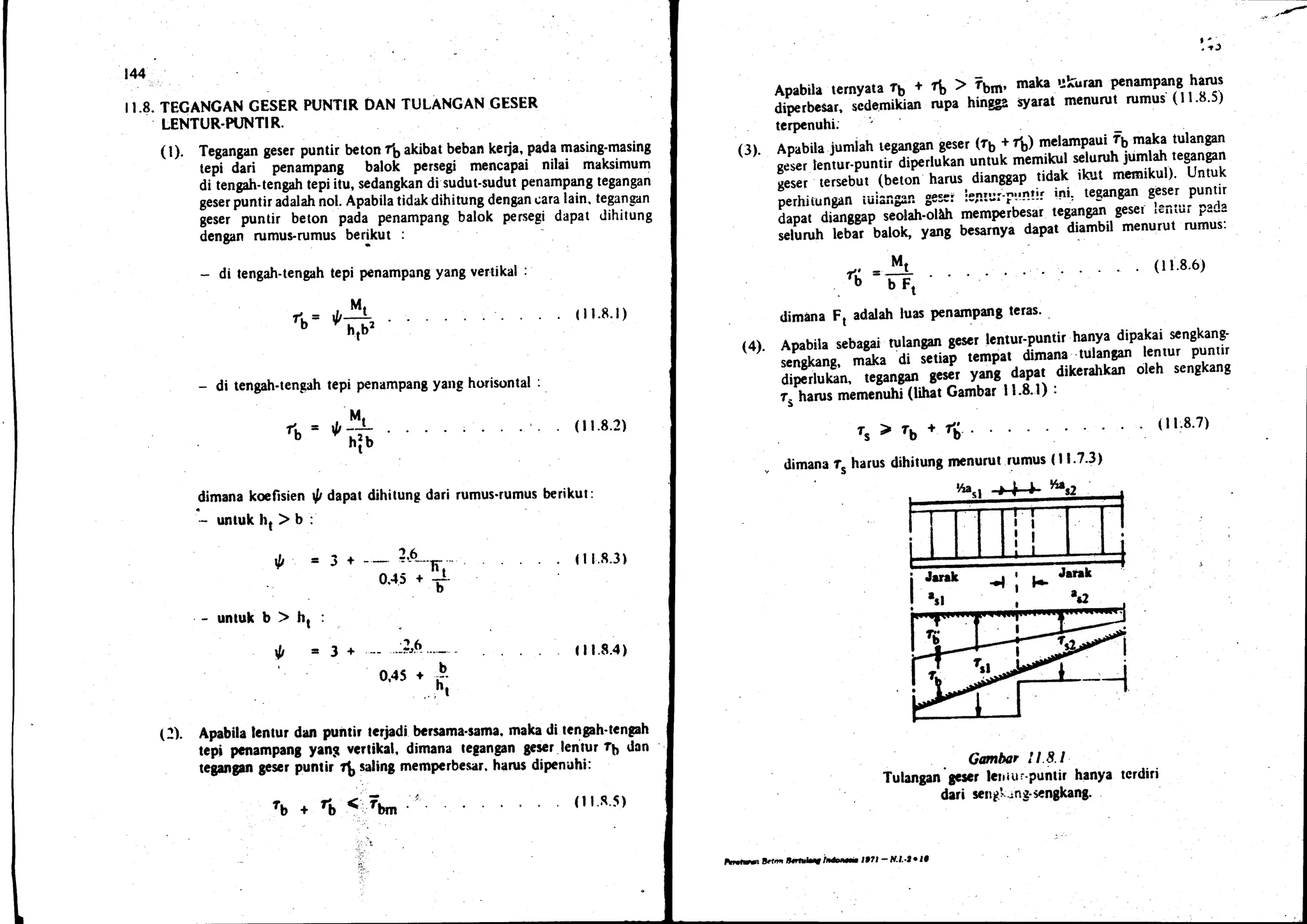 Peraturan Beton Bertulang Indonesia PBI 1971 | PDF