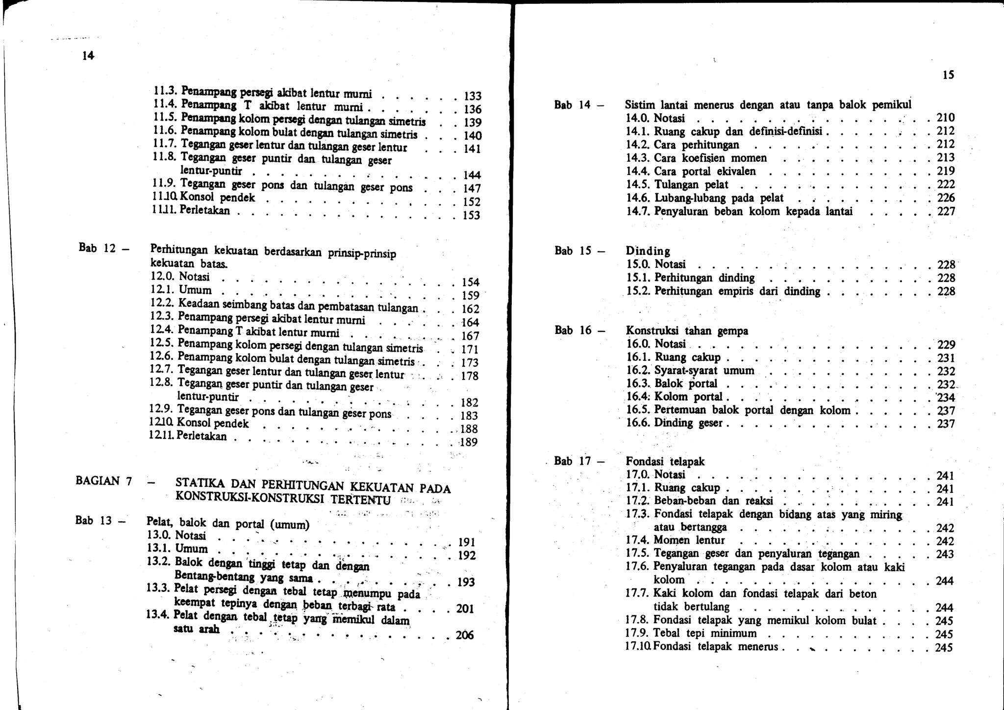 Peraturan Beton Bertulang Indonesia PBI 1971 | PDF