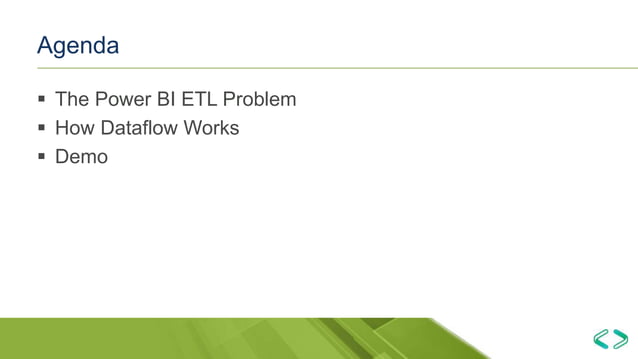 Self Service Etl The Powerbi Data Flows Ppt