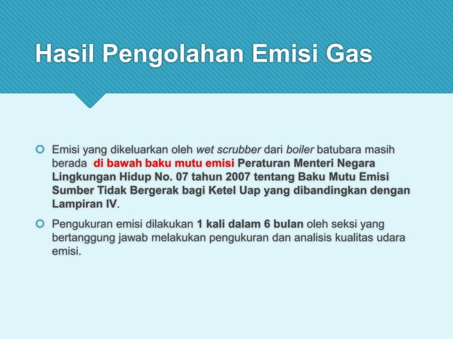 Pengendalian Emisi Gas Industri (Studi Kasus PT. Tang Mas) | PPT