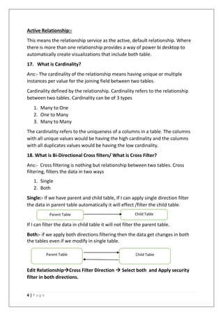Pbi interview questions | PDF
