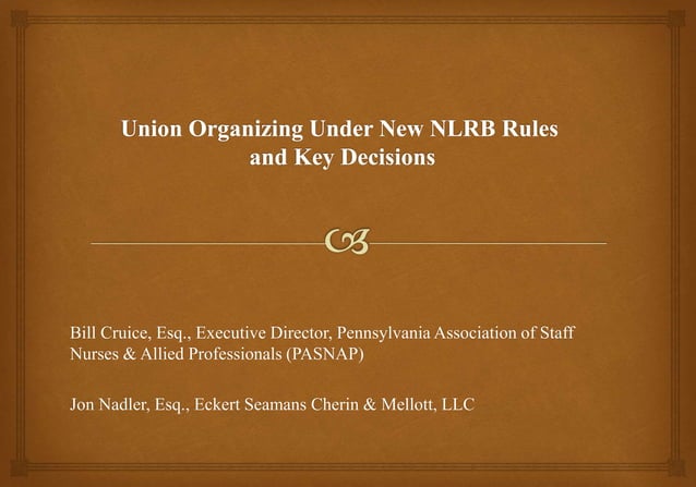 NLRB New Union Election Rules | PPTX