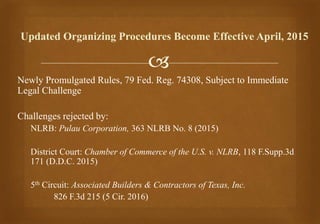 NLRB New Union Election Rules | PPTX