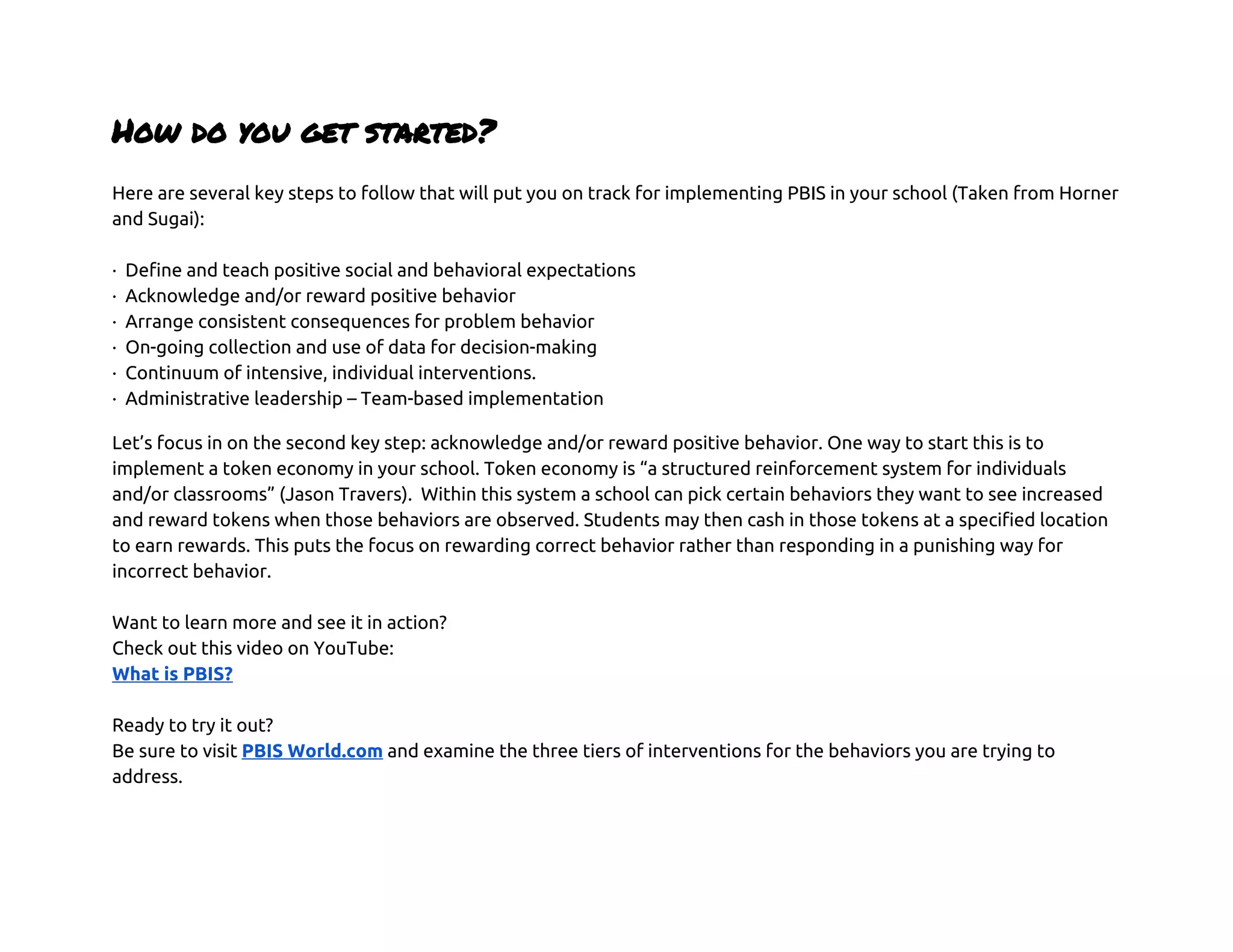 PBIS and You | PDF | Special Education | Education