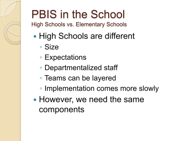 PBIS Presentation | PPTX | Secondary Education | Education