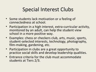Pbis clubs 20120725_110044_4 | PPT | Homework and Study | Education