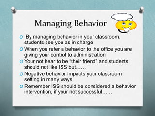 PBIS in the ISS classroom | PPTX