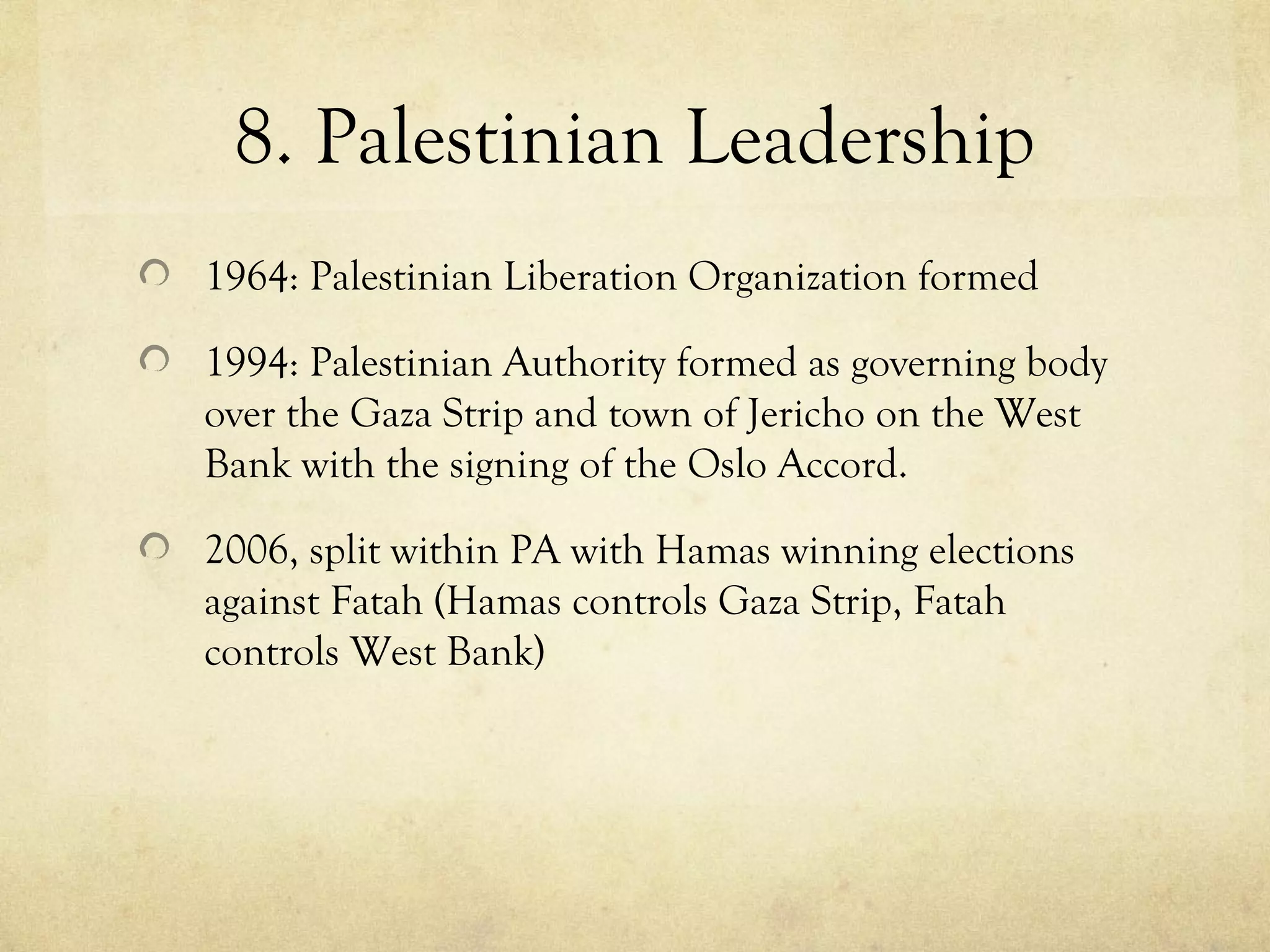 PB Top 10 Things About Israel Palestine Conflict | PPT