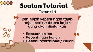 PBKK3143 TUTO M4 asas penyelidikan dalam pendidikan | PPT