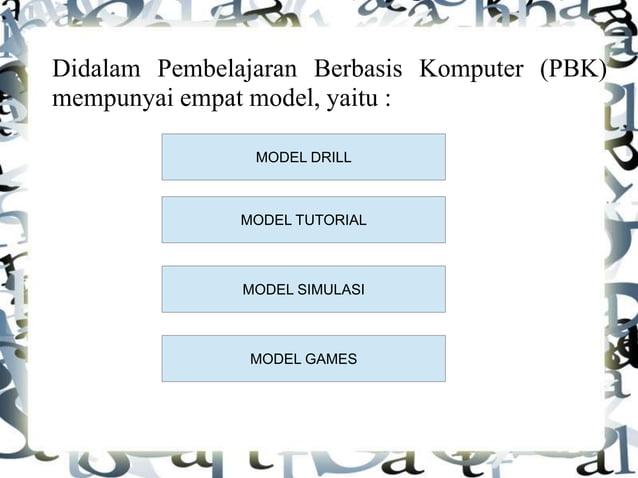 Pembelajaran berbasis komputer model simulasi | PPTX