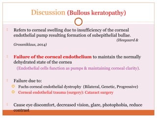 Pseudophakic Bullous Keratopathy case | PPT