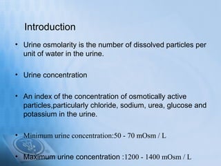 urine osmolarity | PPT
