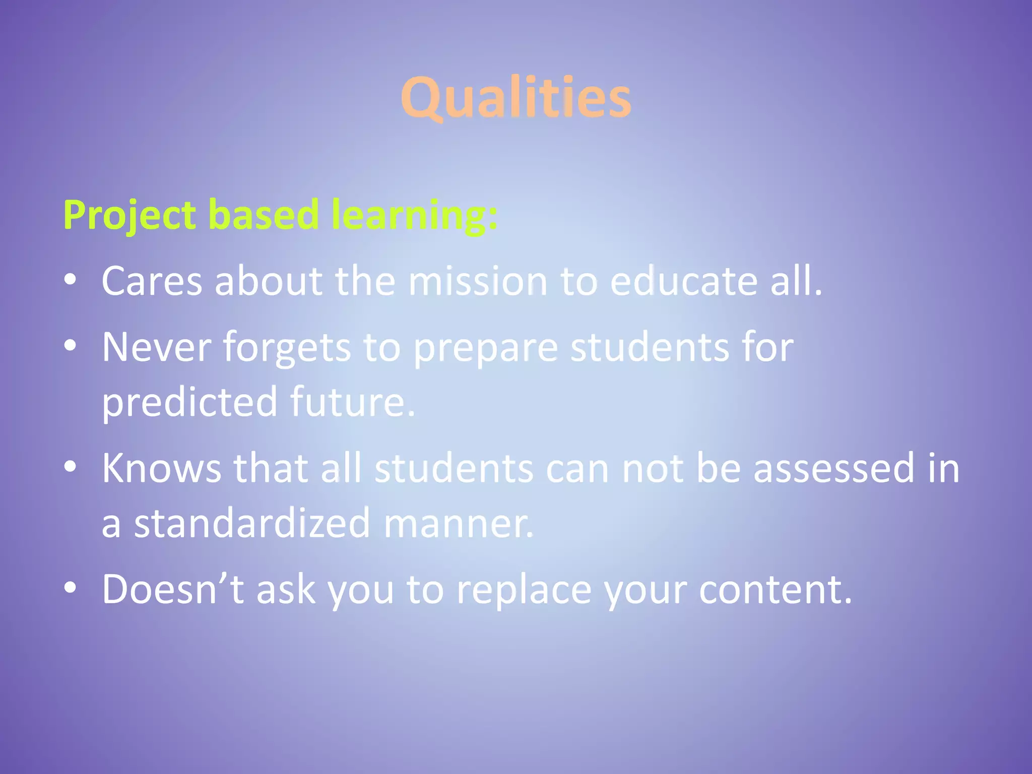 Project based learning | PPTX