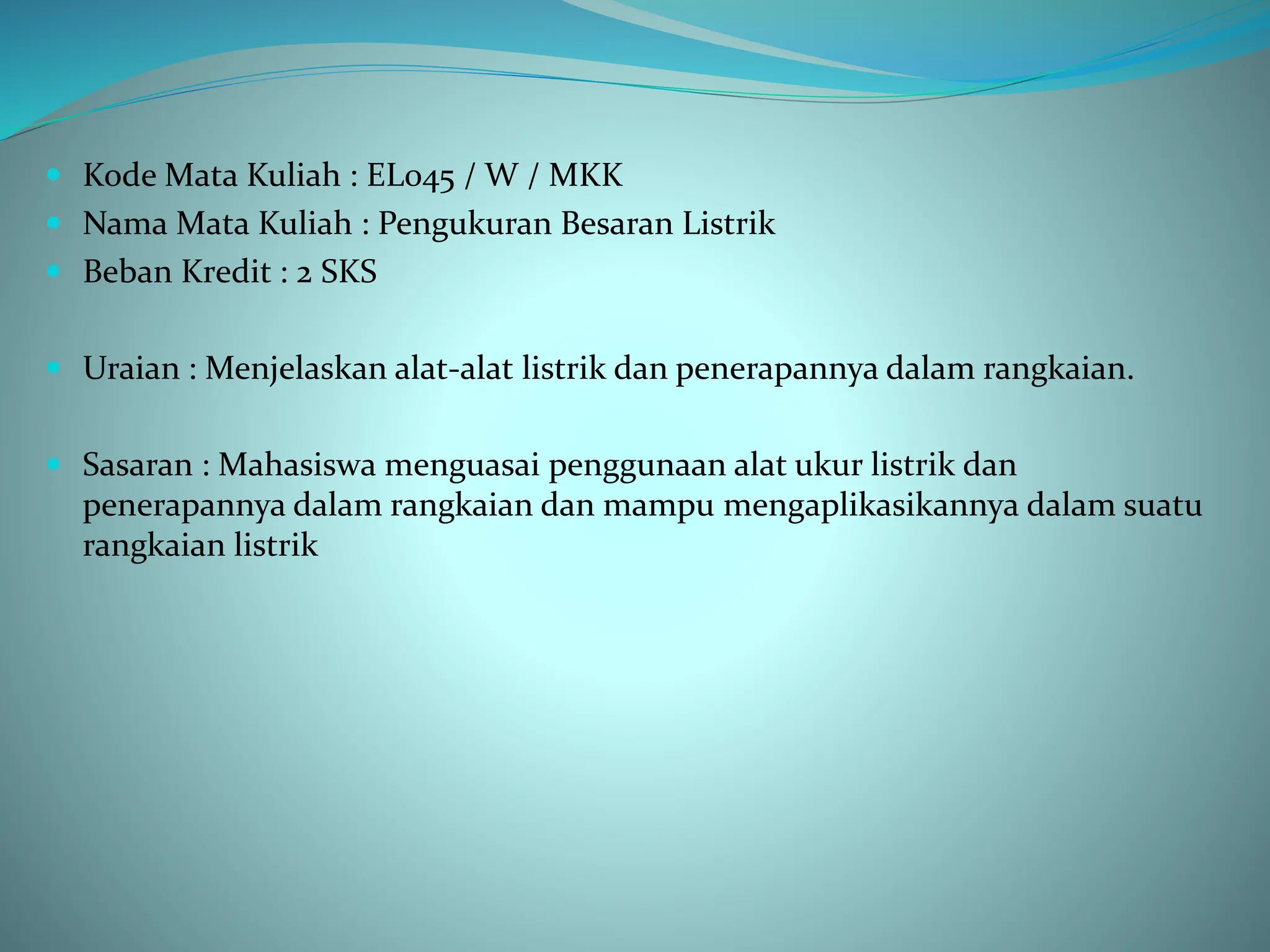 dasar Pengukuran besaran besaran listrik | PPTX