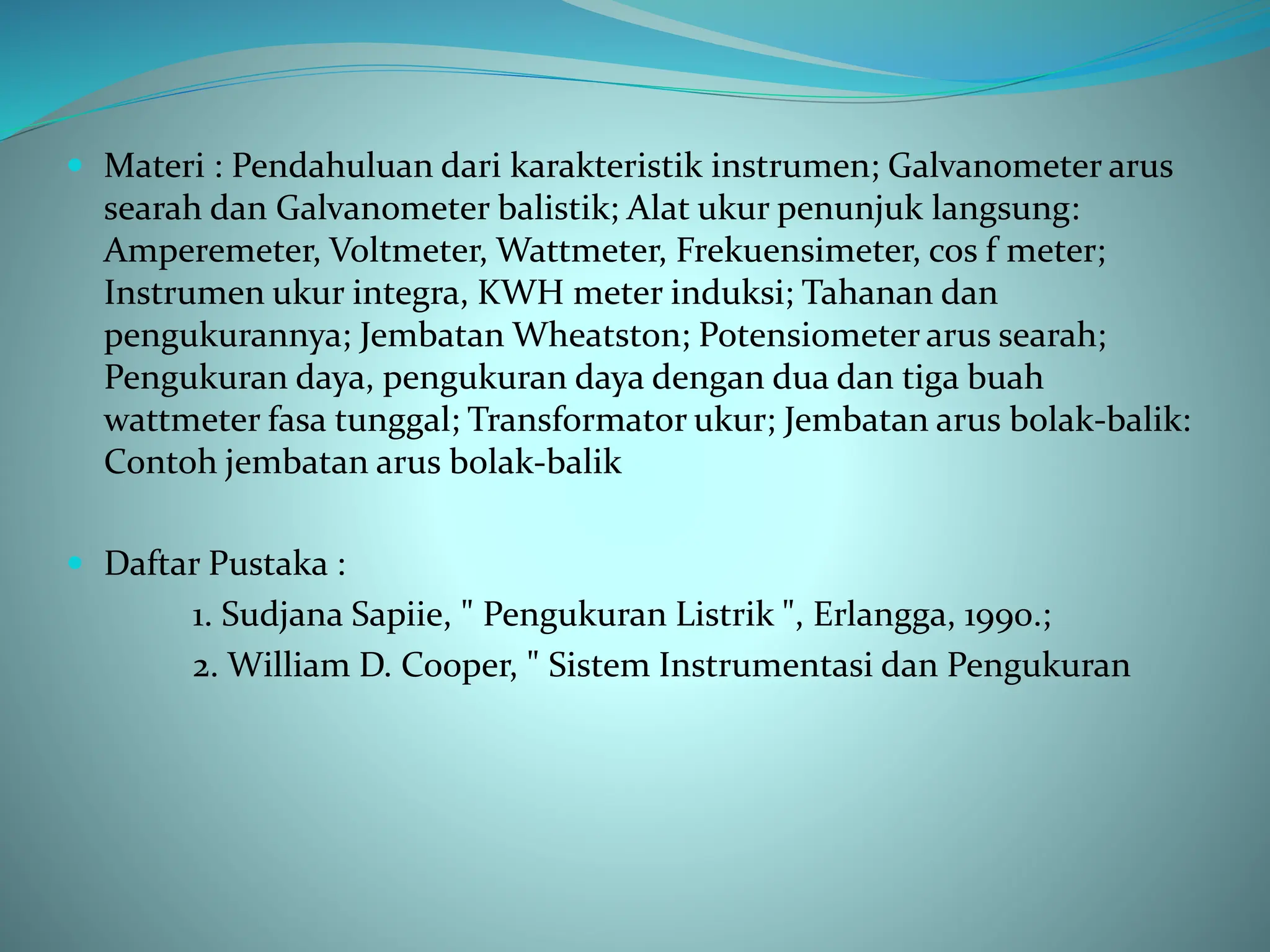 dasar Pengukuran besaran besaran listrik | PPTX