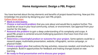PBL.pptx presentation about project based learning | PPT