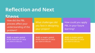 PBL.pptx presentation about project based learning | PPT