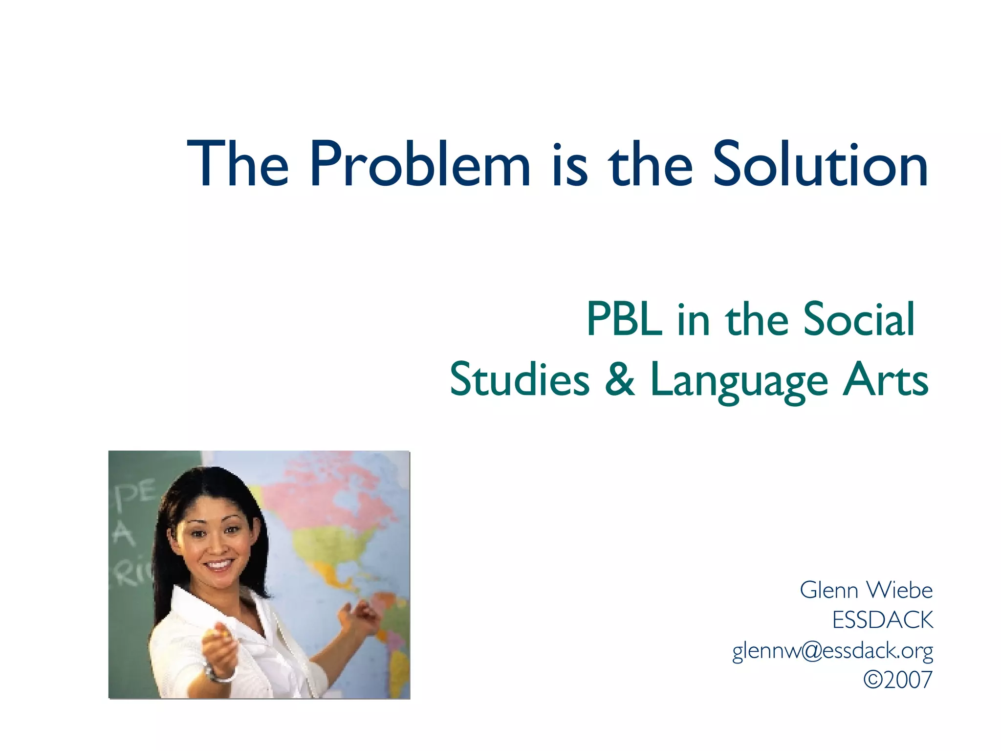 PBL for Social Studies & Language Arts | PPT