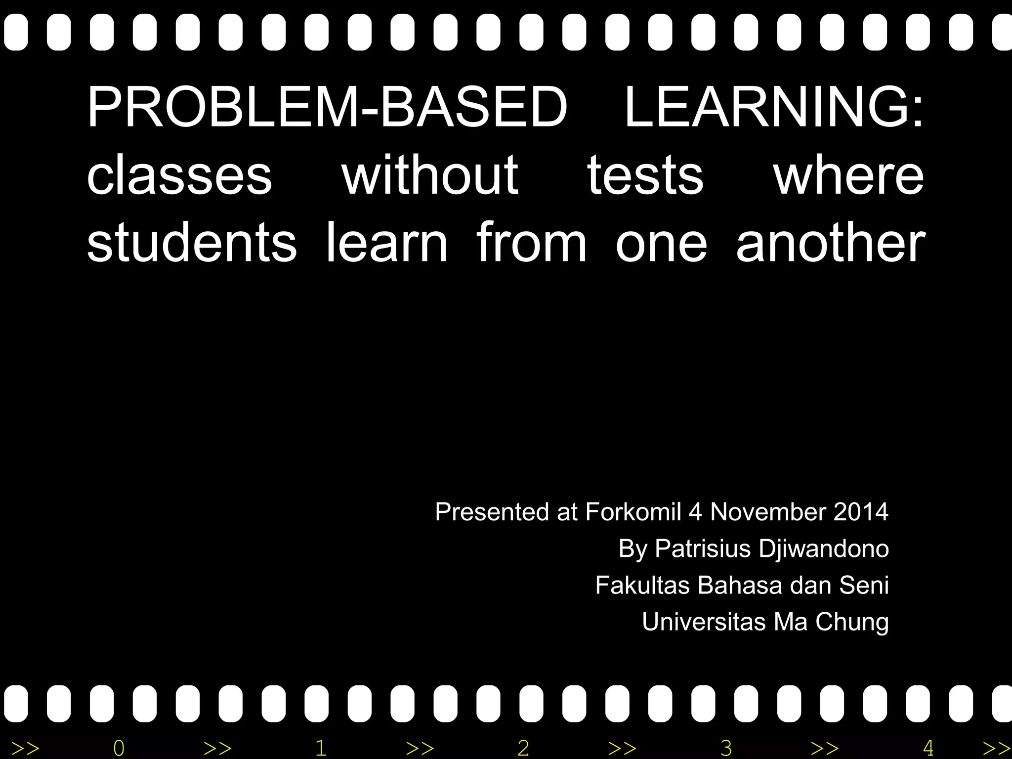 Problem-Based Learning: The Essential Points | PPT