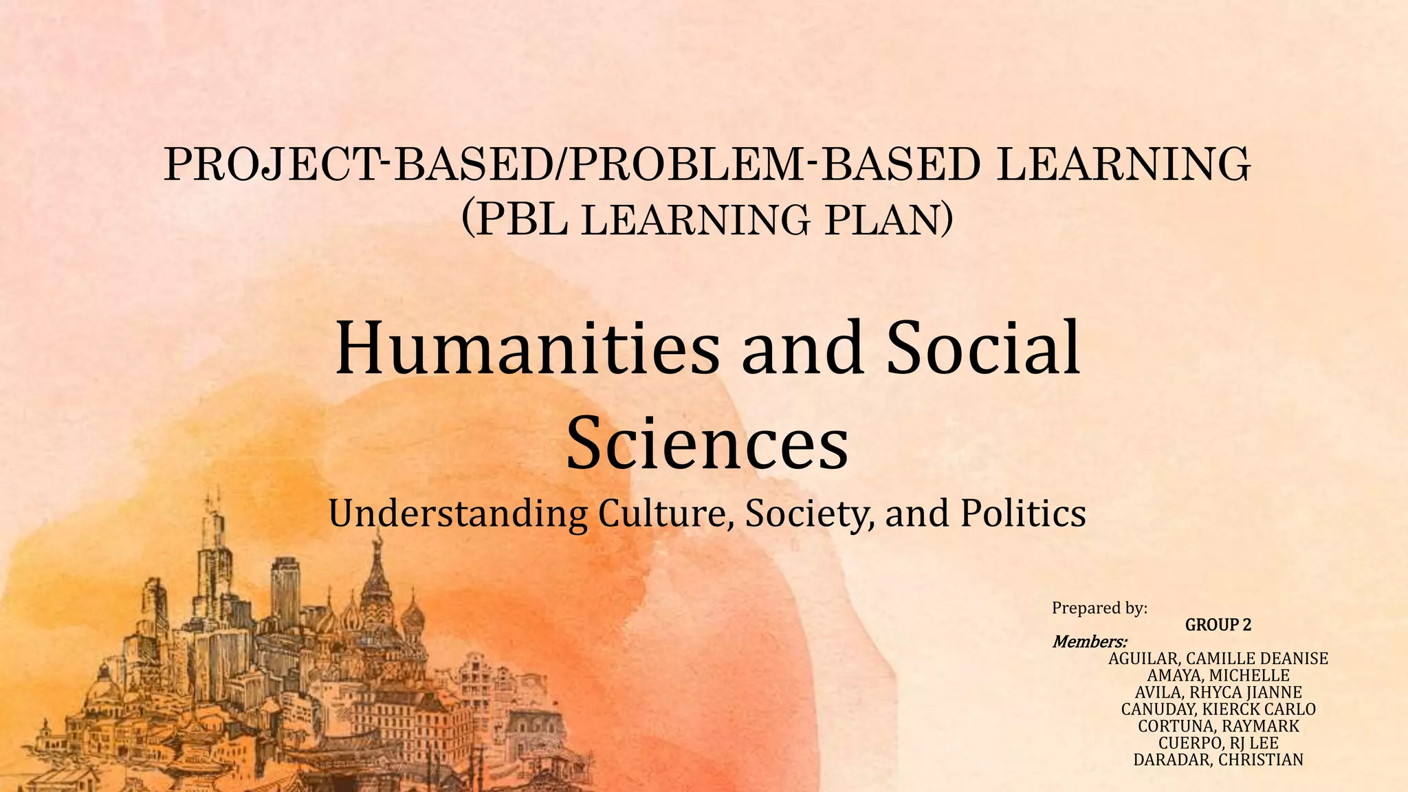 Humanities and Social Science (PBL, Learning Plan) | PPTX