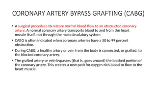 Percutaneous Coronary Intervention (PCI) & CABG | PPTX