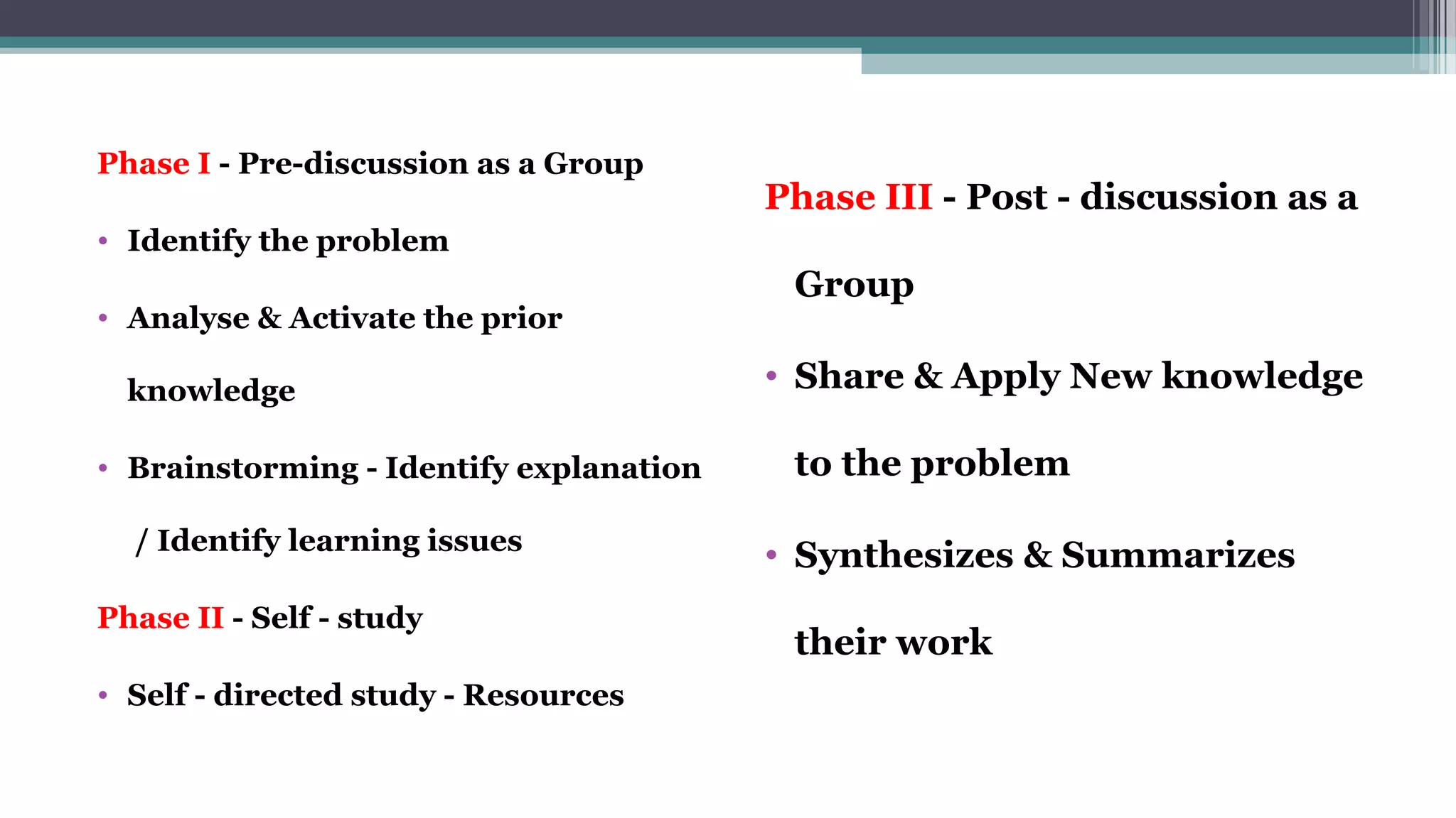 PBLl - Process / Steps | PPT