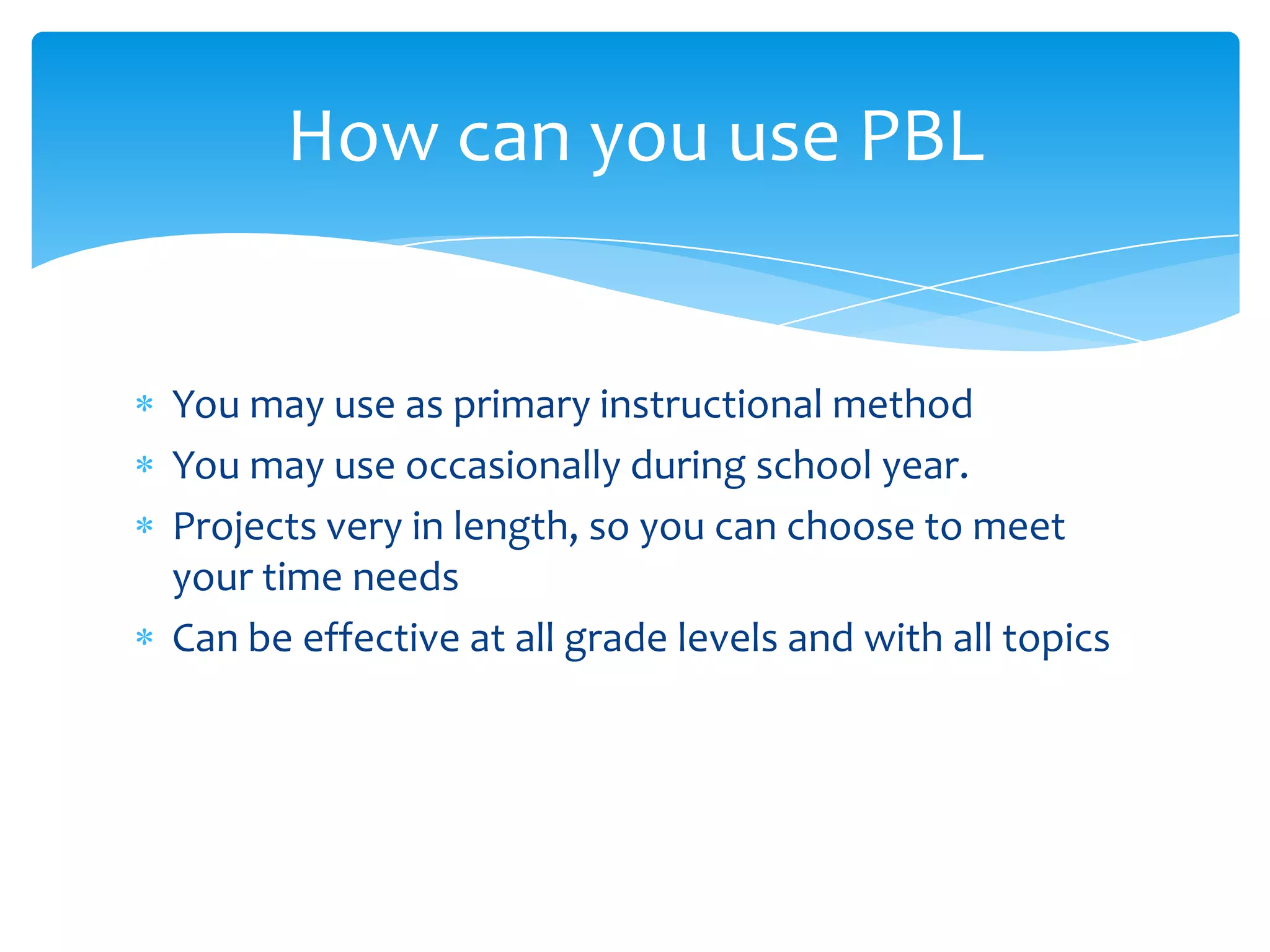 Project Based Learning | PPTX