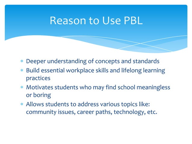 Project Based Learning | PPTX
