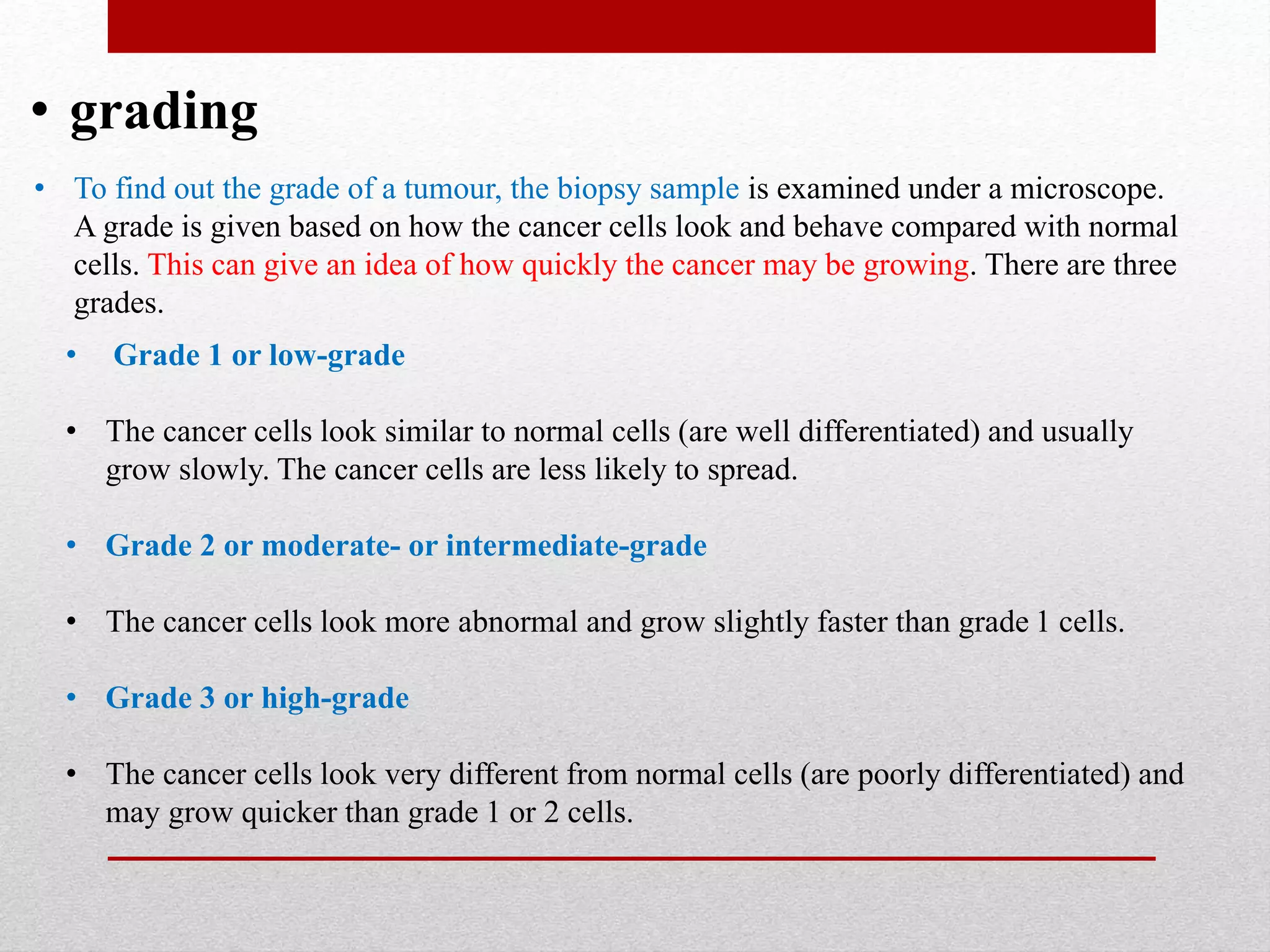the breast cancer and its different type ,stages and grading , the ...