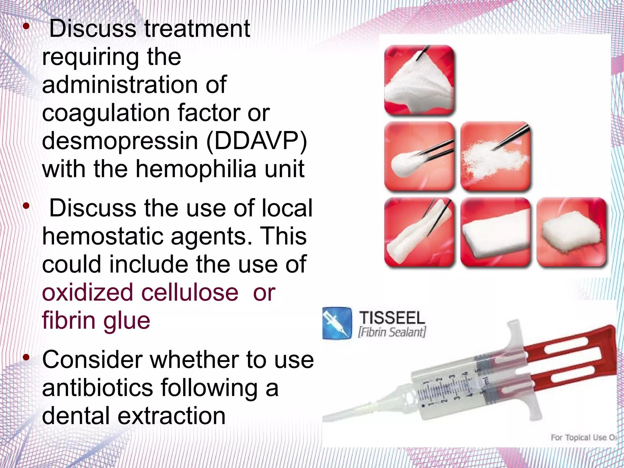 Dental Management of Hemophiliac patients | PPT