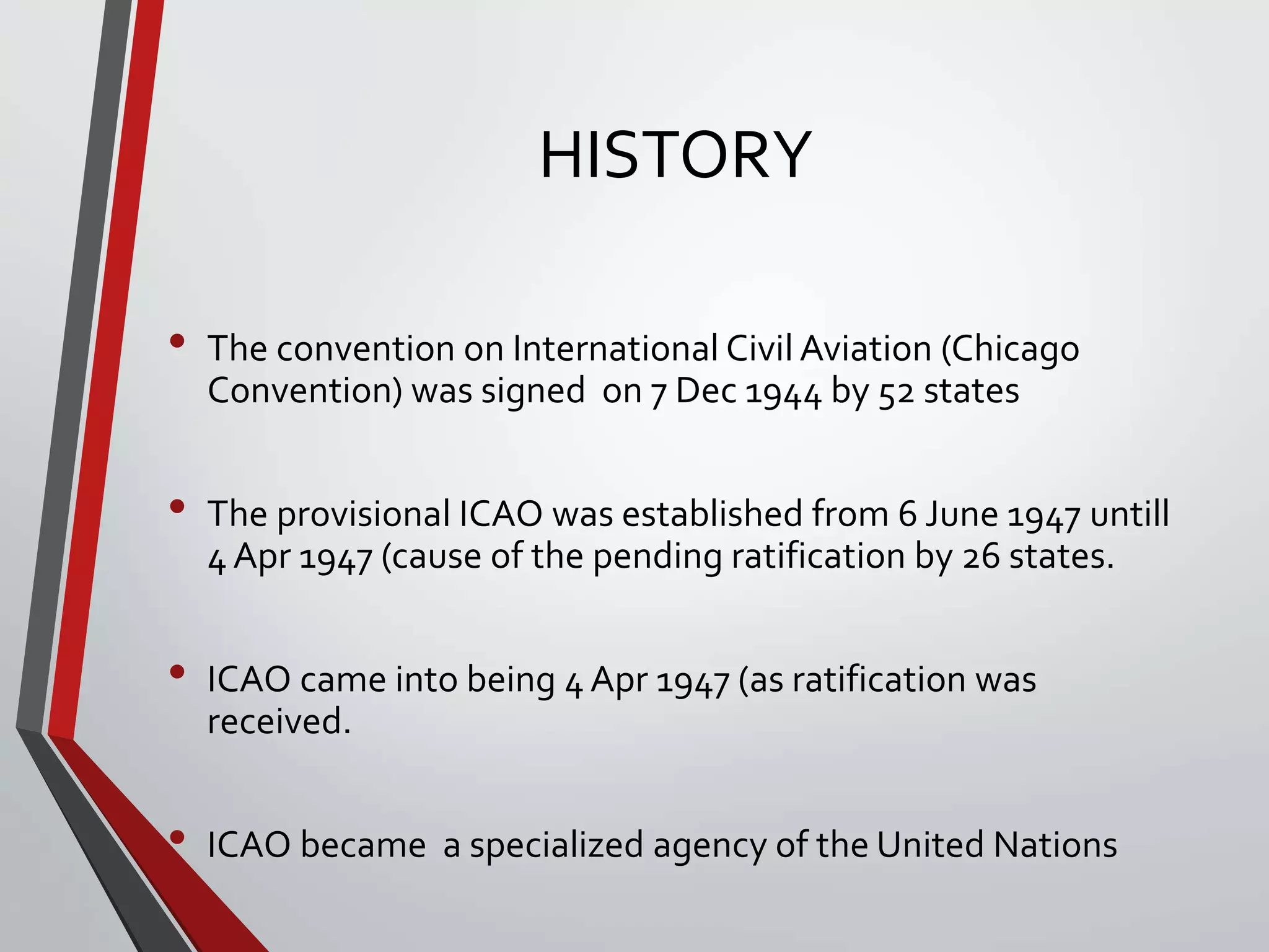 ICAO: International Civil Aviation Organisation | PPTX