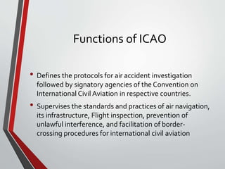 ICAO: International Civil Aviation Organisation | PPTX