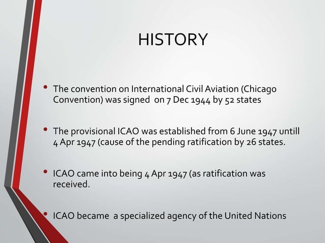 ICAO: International Civil Aviation Organisation | PPTX