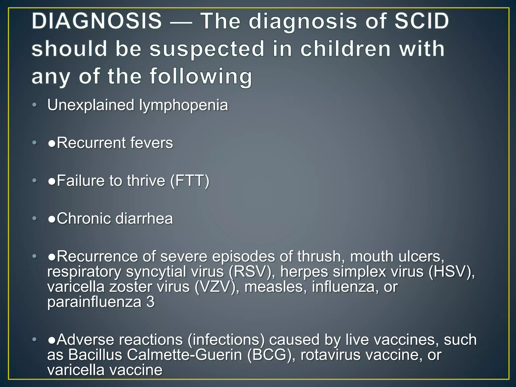 Severe combined immunodeficiency - SCID | PPTX