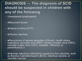 Severe combined immunodeficiency - SCID | PPTX